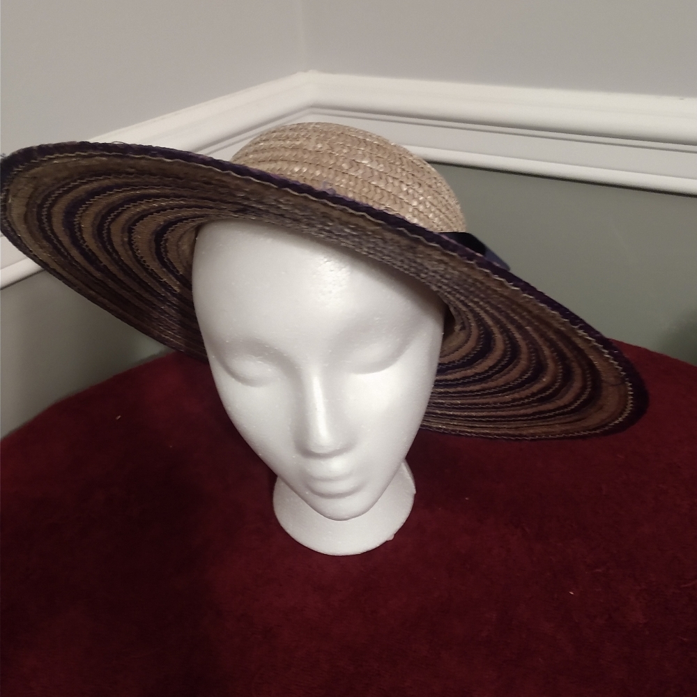 Fabulous Wide Brim Straw Hat - Gem